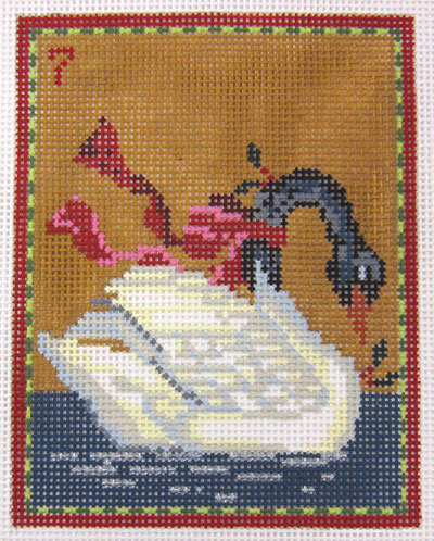 Kelly Clark Needlepoint - Seven Swans a-Swimming - Needle Nook