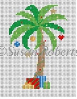 Susan Roberts Needlepoint - Lighted Palm Tree Ornament - Needle Nook