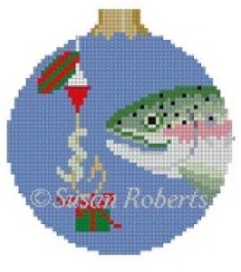 Susan Roberts Needlepoint - Fish Gift Ornament - Needle Nook