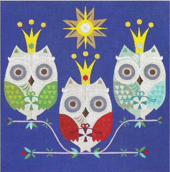 Love You More Needlepoint Designs - Three Wise Owls - Needle Nook
