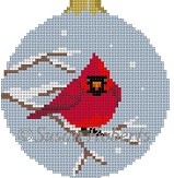 Susan Roberts Needlepoint - Puffed Cardinal Ornament - Needle Nook