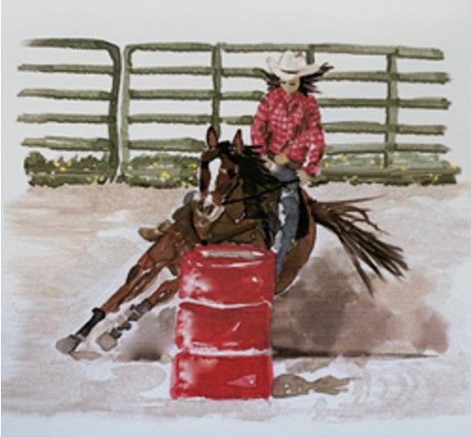 Patti Mann Needlepoint - Barrel Racer - Needle Nook