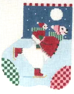 Shelly Tribbey Designs - Holiday Polar Skaters Mini Sock - Needle Nook